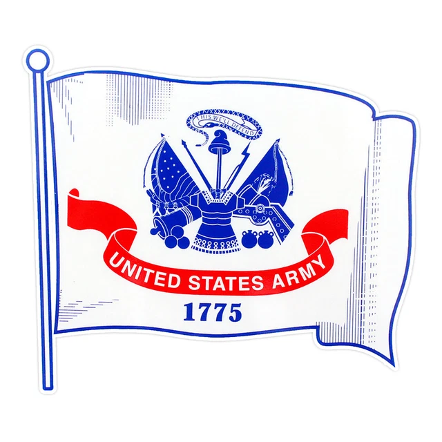 DOPASTICKER U.S. Army Waving Flag Sticker Military Soldier Decal Phone ...