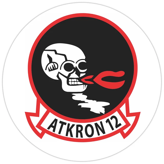 DOPASTICKER U.S. Navy Attack Squadron 12 (Atkron 12) Sticker Military ...