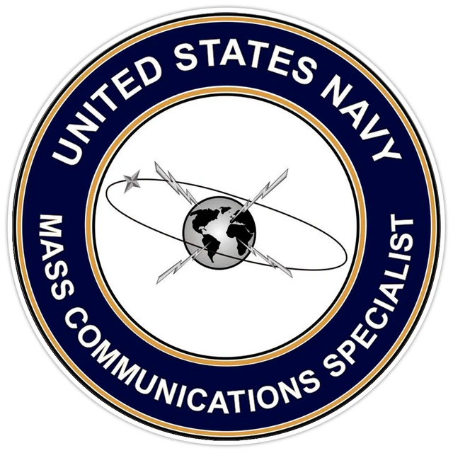 DOPASTICKER U.S. Navy Mass Communications Specialist Sticker Military ...