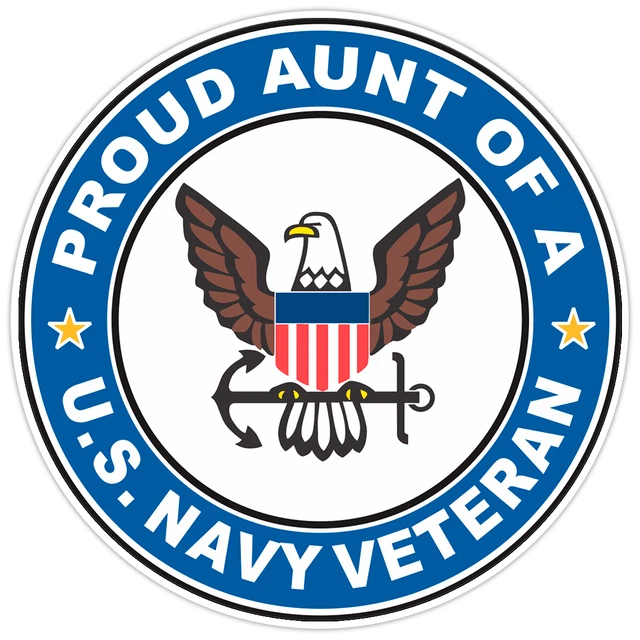 DOPASTICKER U.S. Navy Veteran Proud Aunt Sticker Military Soldier Decal ...