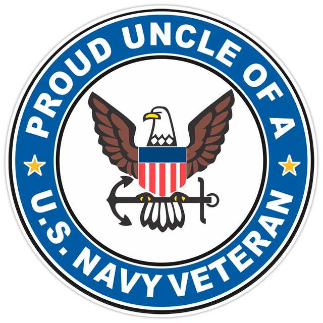 DOPASTICKER U.S. Navy Veteran Proud Uncle Sticker Military Soldier ...