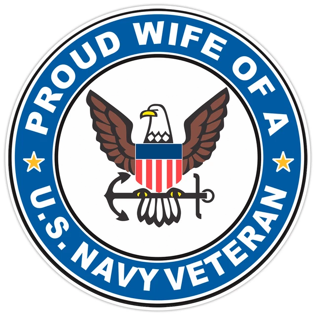 DOPASTICKER U.S. Navy Veteran Proud Wife Sticker Military Soldier Decal ...