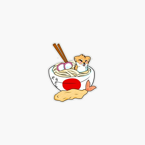 DOPASTICKER Udon Pup Sticker, Phone Sticker Water Bottle Sticker Car ...