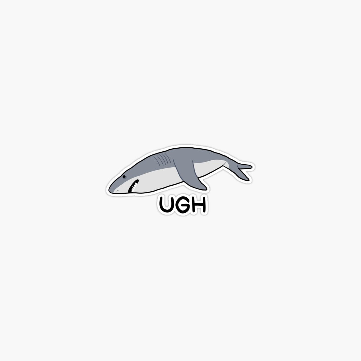 DOPASTICKER Ugh Shannon The Shark Sticker, Phone Sticker Car Stickers ...
