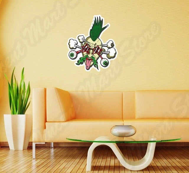 DOPASTICKER Ugly Nasty Punk Rocker Spiky Hair Wall Sticker Room ...