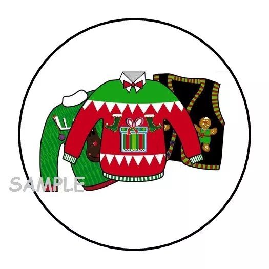 DOPASTICKER Ugly Sweater Stickers Favors Phone Decal Water Bottle ...