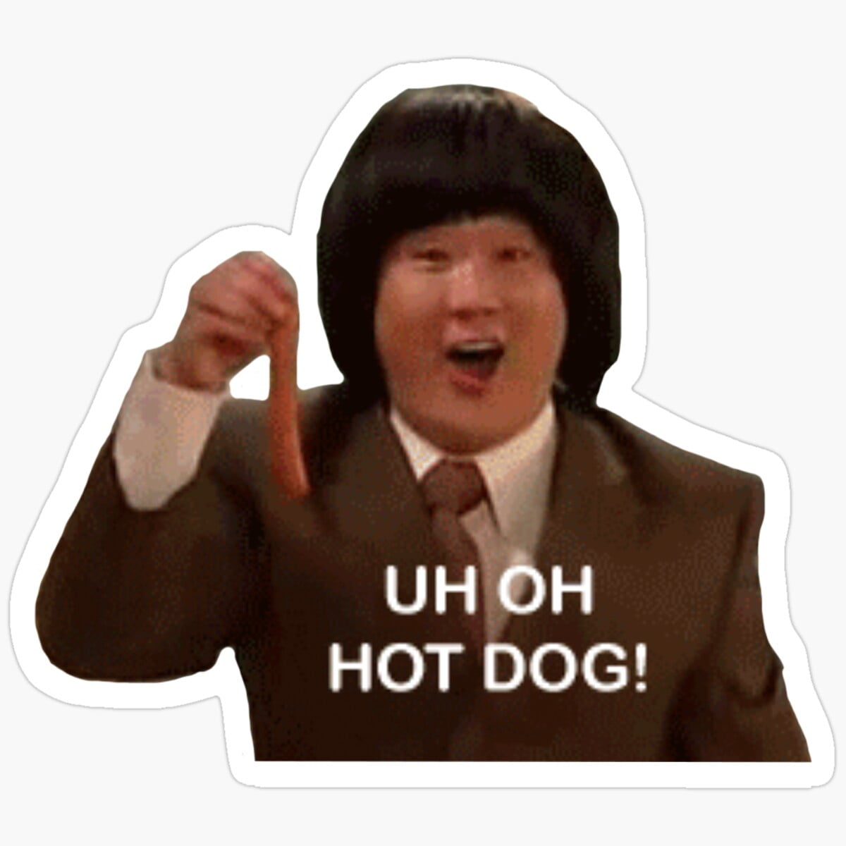 DOPASTICKER Uh Oh, Hot Dog! Sticker, Waterproof Decal For Pet Lovers ...