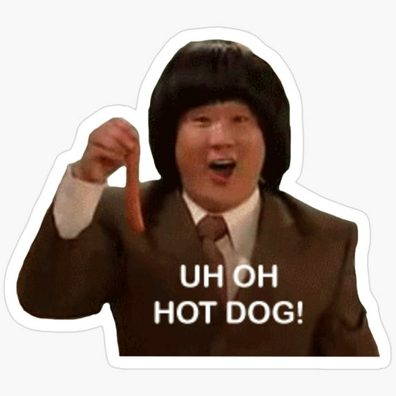 DOPASTICKER Uh Oh, Hot Dog! Sticker, Waterproof Decal For Pet Lovers ...