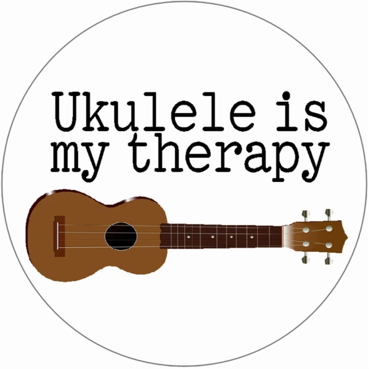 DOPASTICKER Ukulele Is My Therapy, Uke Music Phone Decal Water Bottle ...