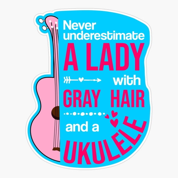 DOPASTICKER Ukulele Lady Sticker, Phone Sticker Water Bottle Sticker ...