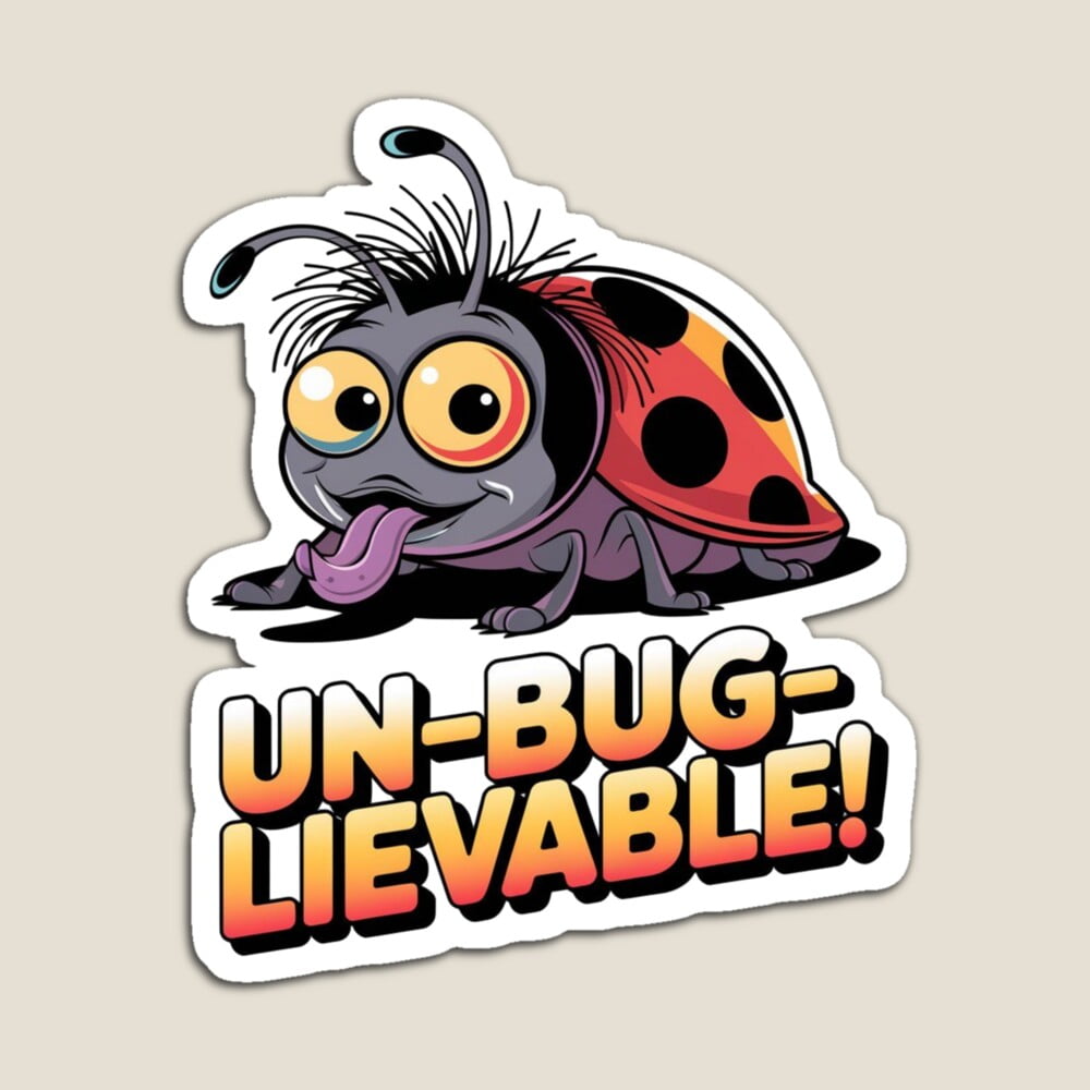 DOPASTICKER Un-Bug-Lievable - Lazy Ladybug - Ladybug Vibes Sticker ...