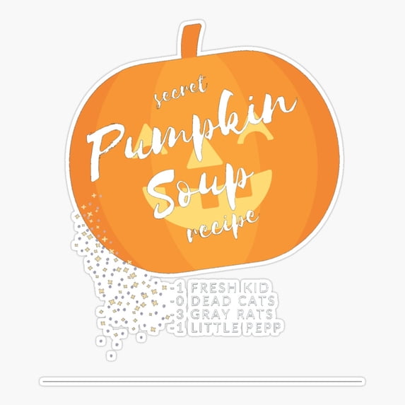 DOPASTICKER Un Horror Secret Pumpkin Soup Recipe, Include Resh Kid ...