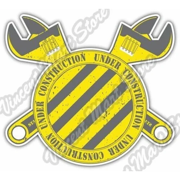 DOPASTICKER Under Construction Repair Car Window Sticker Decal Phone ...