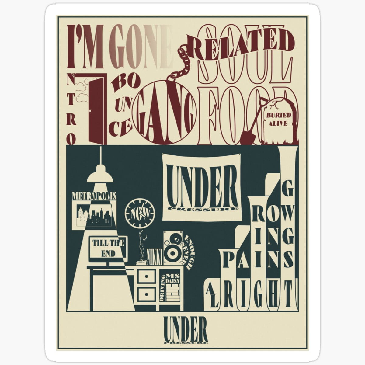 DOPASTICKER Under Pressure Poster (Tracklist) - Logic Sticker ...