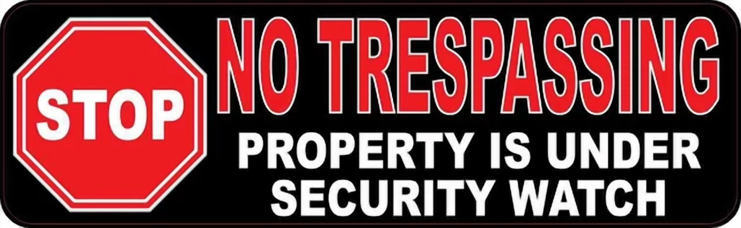 DOPASTICKER Under Security Watch No Trespassing Stickers Business ...