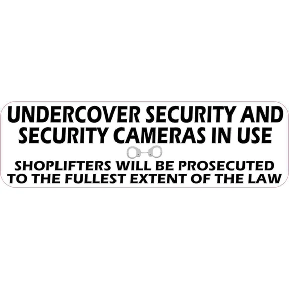 DOPASTICKER Undercover Security And Security Cameras In Use Sticker ...