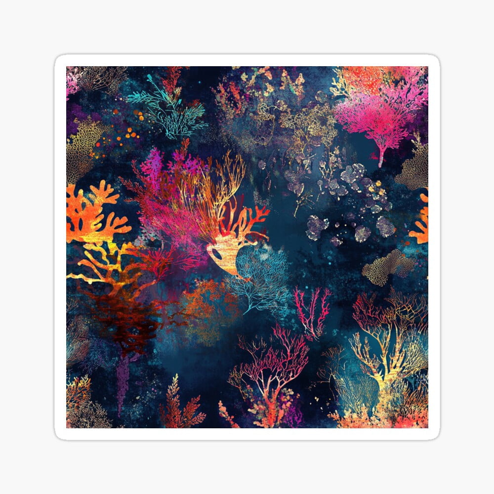 DOPASTICKER Underwater Coral Sticker Decorative Laptop, Phone Stickers ...