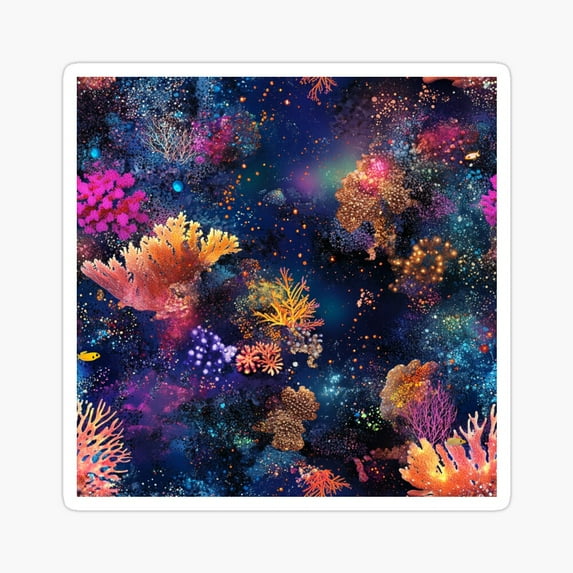 DOPASTICKER Underwater Coral Sticker, Phone Sticker, Latop Sticker ...