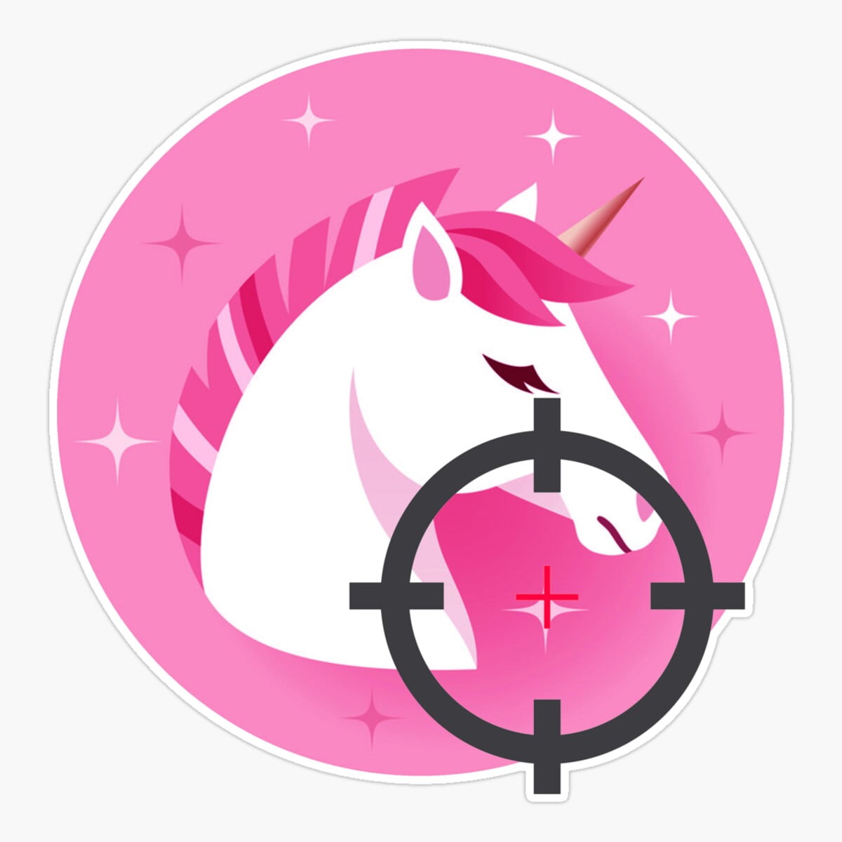 DOPASTICKER Unicorn Hunting Season Cute Noel Unicorn Sticker, Phone ...