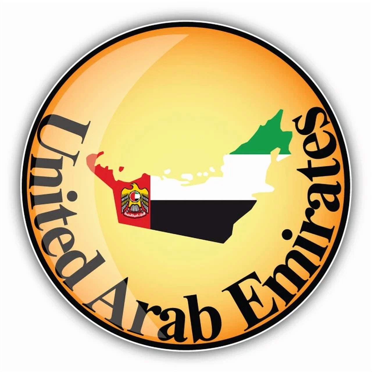 DOPASTICKER United Arab Emirates Map Flag Sticker Decal Phone Decal ...