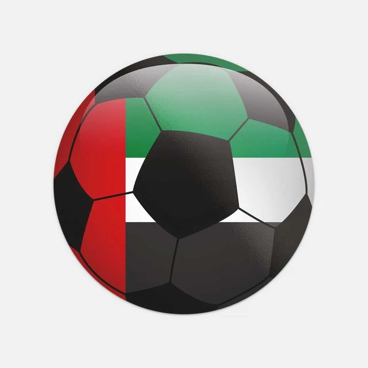 DOPASTICKER United Arabian Emirates Flag On Soccer Ball Sticker Decal ...