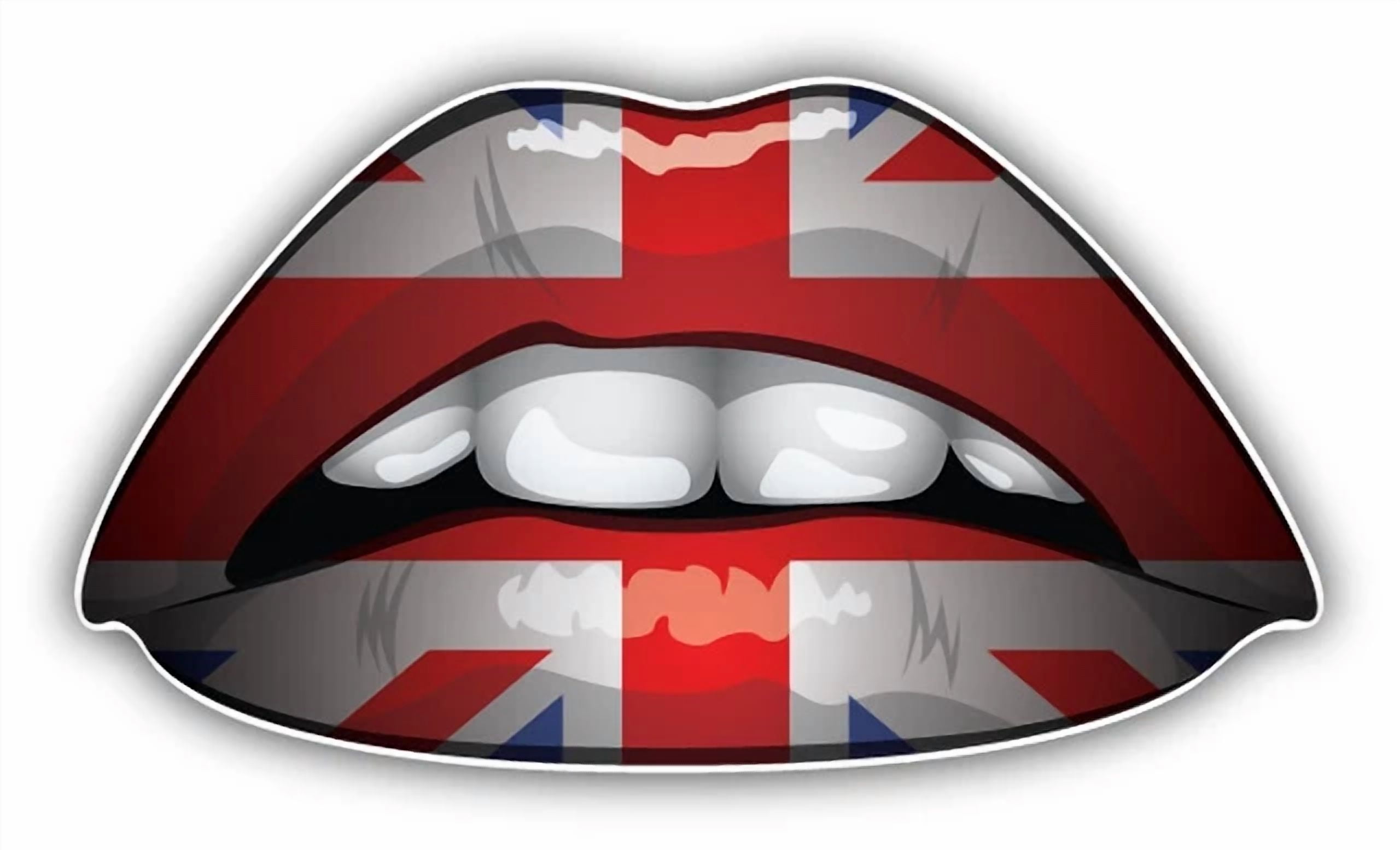 DOPASTICKER United Kingdom Flag Lips Car Sticker Phone Water Bottle ...