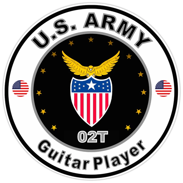 DOPASTICKER United States Army Guitar Player Sticker Military Soldier ...