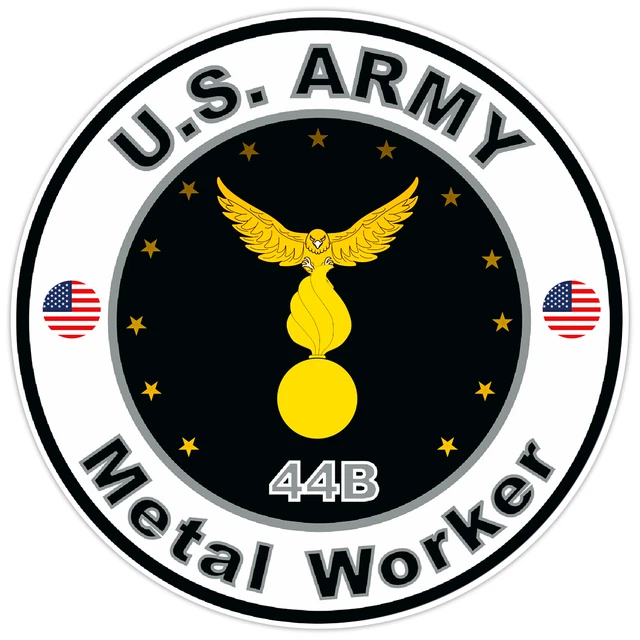 DOPASTICKER United States Army Metal Worker Sticker Military Soldier ...