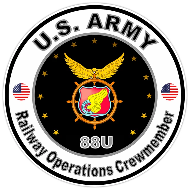 DOPASTICKER United States Army Railway Operations Crewmember Sticker ...