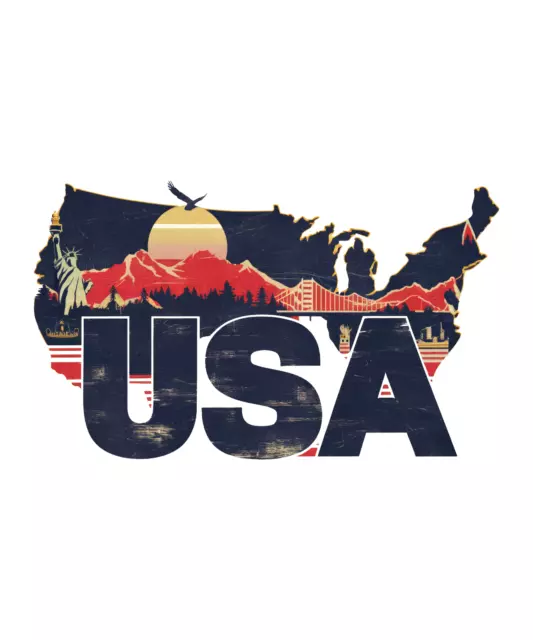 DOPASTICKER United States Sticker Country Home Vacation Visit Travel ...