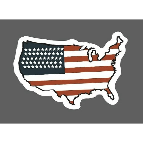 DOPASTICKER United States Stickerhape Flag Usa America Sticker Phone ...