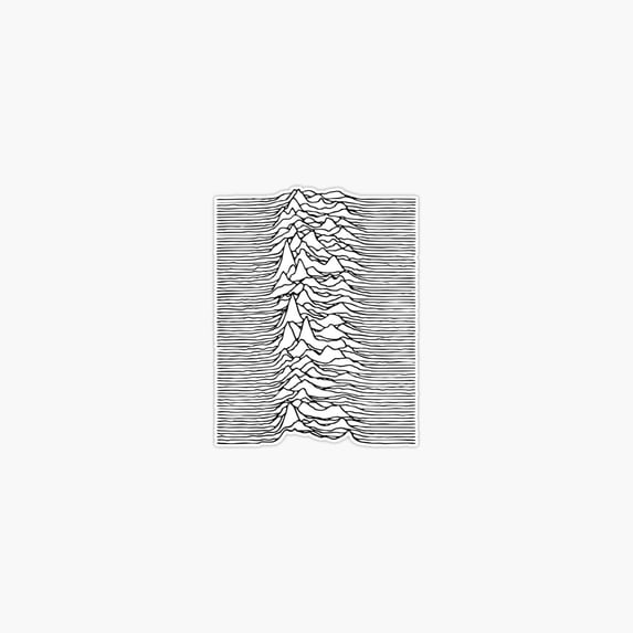 DOPASTICKER Unknown Pleasures Black Sticker Phone Sticker, Latop ...