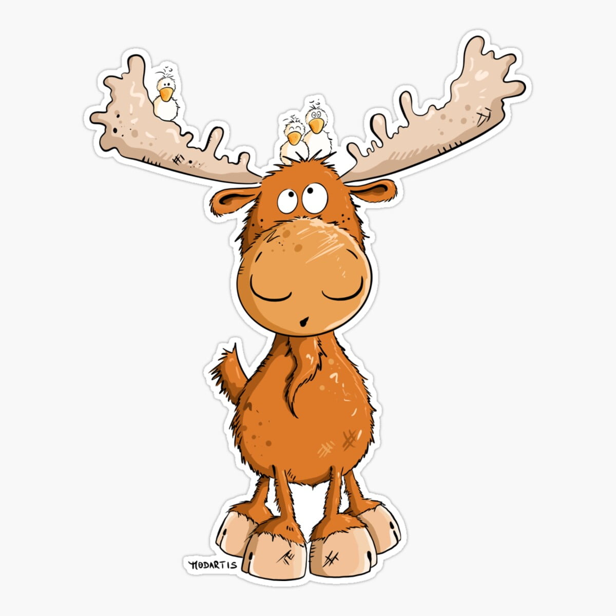 DOPASTICKER Unny Luy Elk Sticker, Phone Sticker Car Stickers, Birthday ...