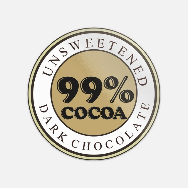 DOPASTICKER Unsweetened 99 Percent Cocal Dark Chocolate Sticker Phone ...