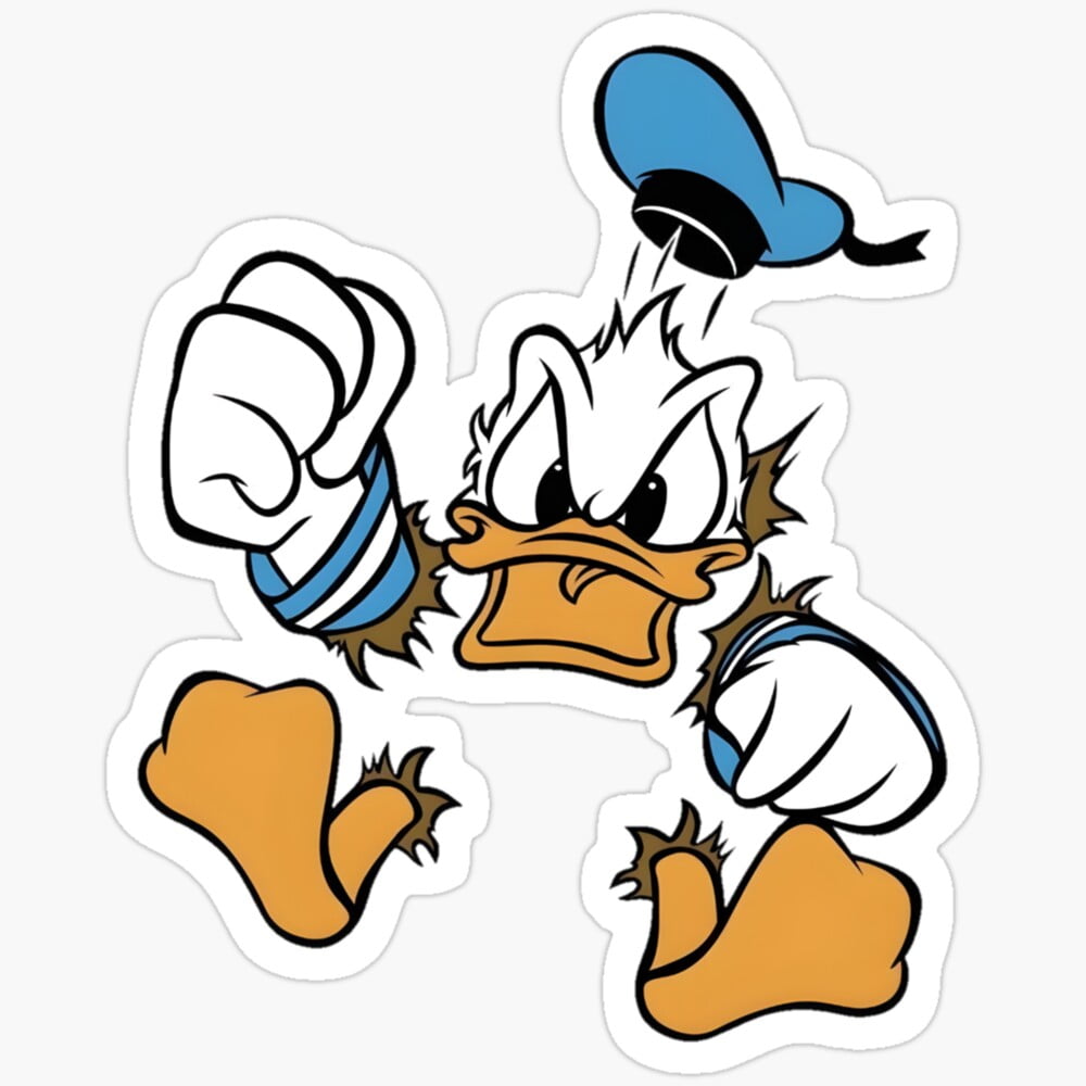 DOPASTICKER Upset Duck Sticker Phone Sticker, Latop Sticker, Lover Gift ...