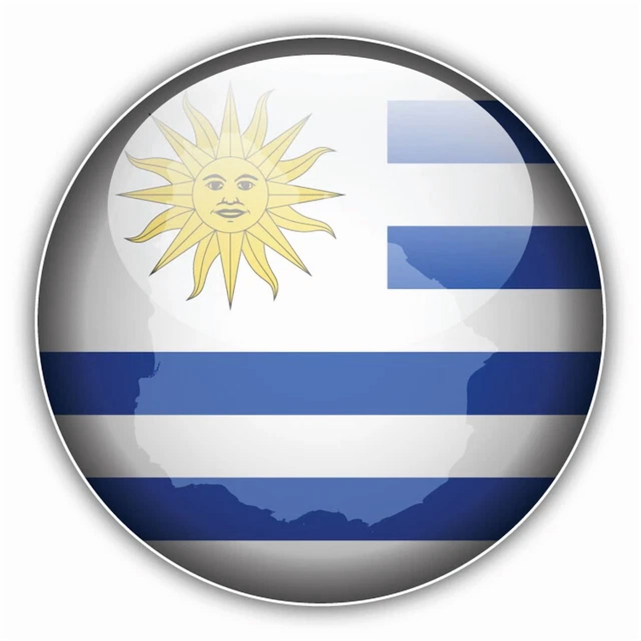 DOPASTICKER Uruguay Flag Map Sticker Decal Phone Decal Water Bottle ...