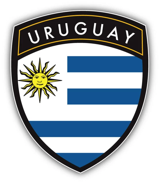 DOPASTICKER Uruguay Flag Shield Sticker Decal Phone Decal Water Bottle ...