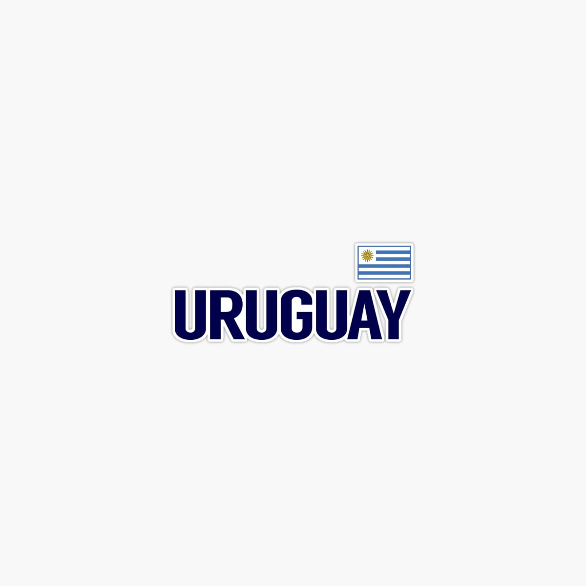 DOPASTICKER Uruguay National Team Uruguayan Futbol Soccer Flag Sticker ...