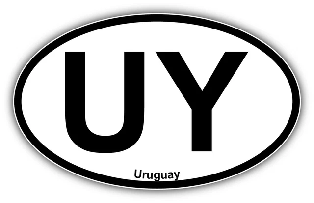 DOPASTICKER Uruguay Vehicle Country Code Oval Car Window Sticker Decal ...