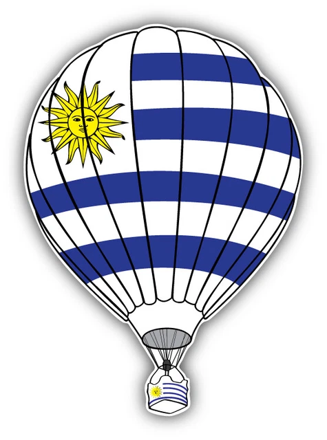 DOPASTICKER Uruguay World Flag Air Balloon Sticker Decal Phone Decal ...