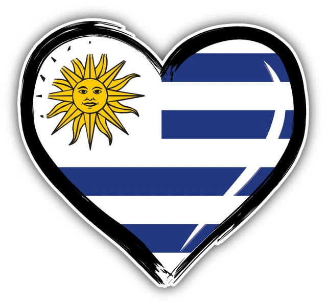 DOPASTICKER Uruguay World Flag Sticker Decal Phone Decal Water Bottle ...
