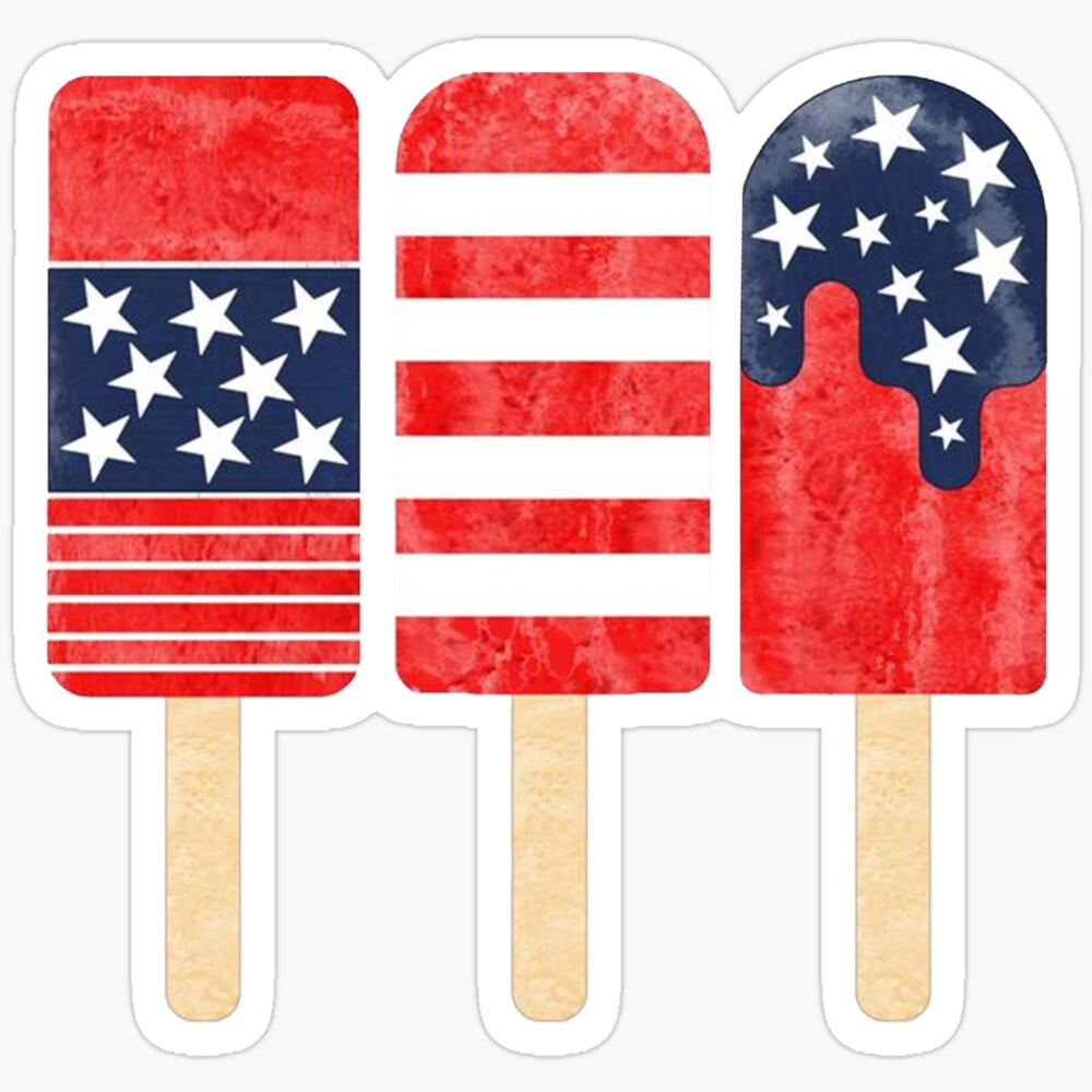 DOPASTICKER Us American Flag Popsicle 4Th Of July Patriotic Vintage ...