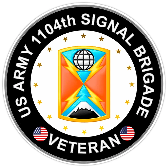 DOPASTICKER Us Army 1104Th Signal Brigade Veteran Sticker Military ...