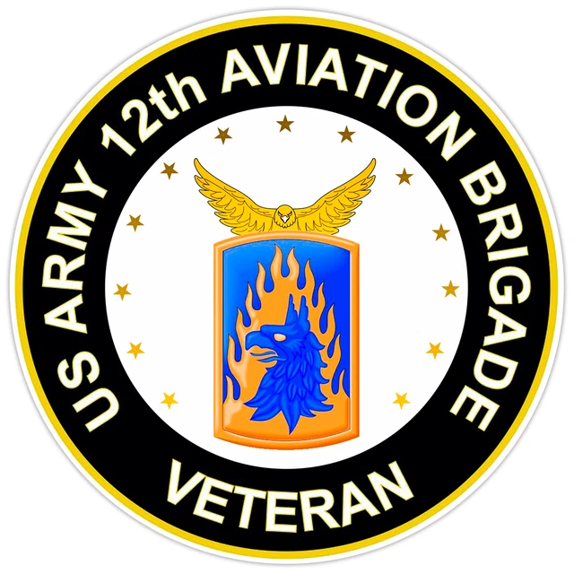 DOPASTICKER Us Army 12Th Aviation Brigade Veteran Sticker Military ...