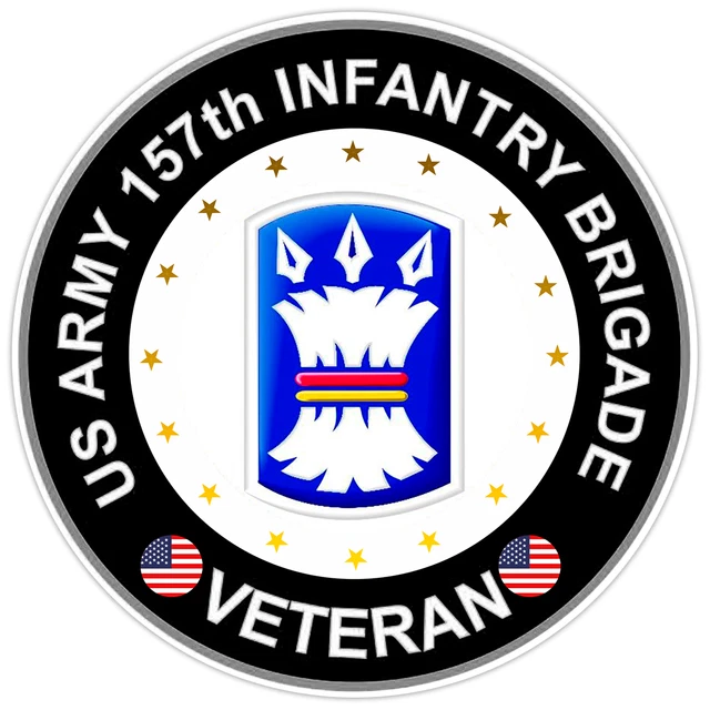 DOPASTICKER Us Army 157Th Infantry Brigade Veteran Sticker Military ...