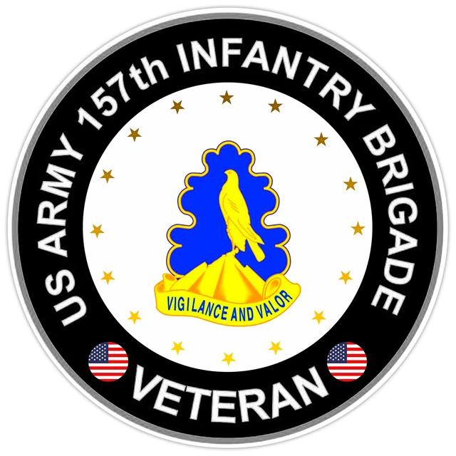 DOPASTICKER Us Army 157Th Infantry Brigade Veteran Sticker Military ...