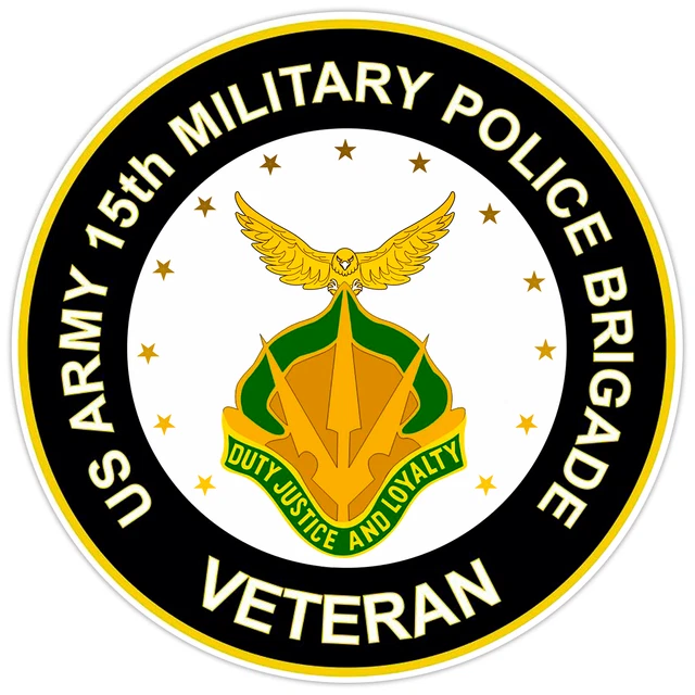 DOPASTICKER Us Army 15Th Military Police Brigade Veteran Sticker ...