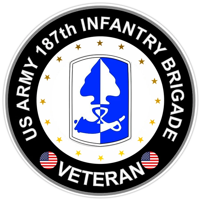 DOPASTICKER Us Army 187Th Infantry Brigade Veteran Sticker Military ...