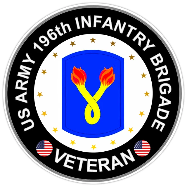 DOPASTICKER Us Army 196Th Infantry Brigade Veteran Sticker Military ...