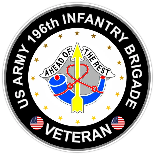 DOPASTICKER Us Army 196Th Infantry Brigade Veteran Sticker Military ...